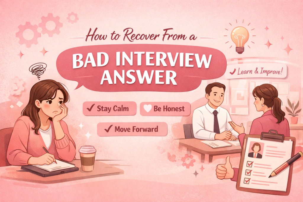 How to Recover From a Bad Interview Answer - Insights | Best Job Tool